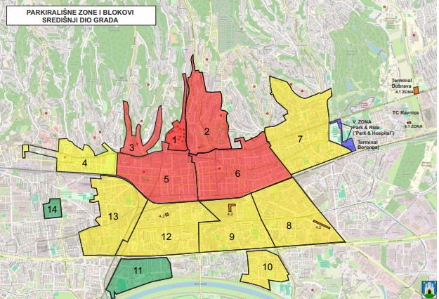 ZagrebParking - Popis ulica po zonama